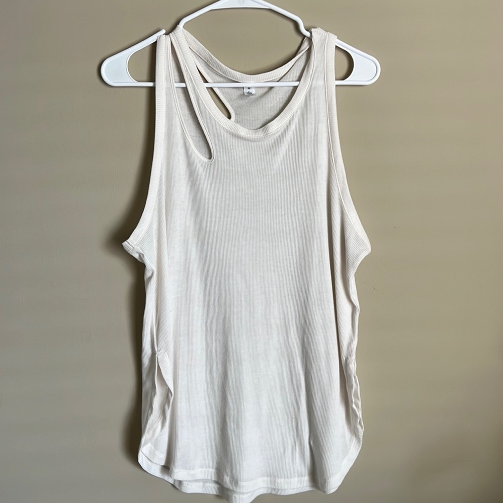 Cream Alo Cutout Tank - Gem